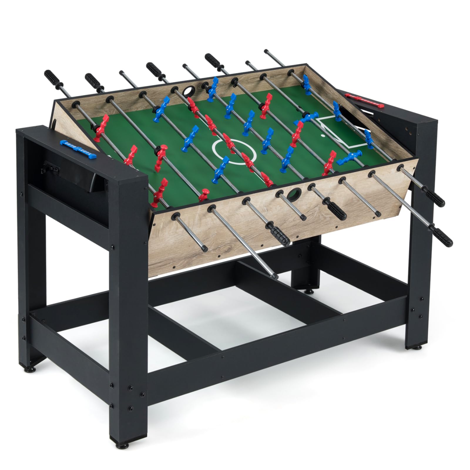 2-in-1 Swivel Multi Game Table 122 cm Foosball and Pool Combo Table ...